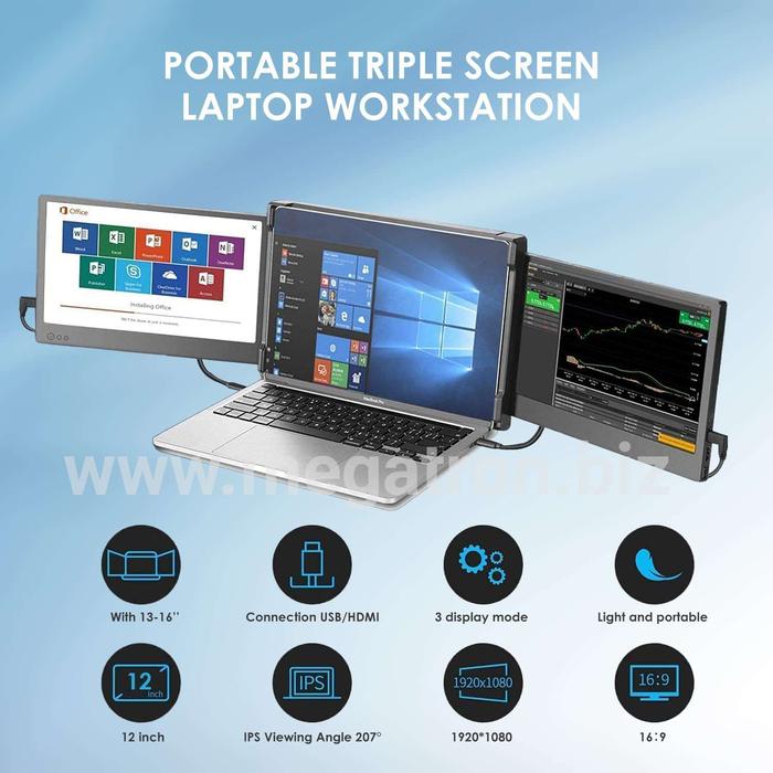 Jual Portable Triple Screen Laptop Workstation 11.6 inch - Jakarta ...