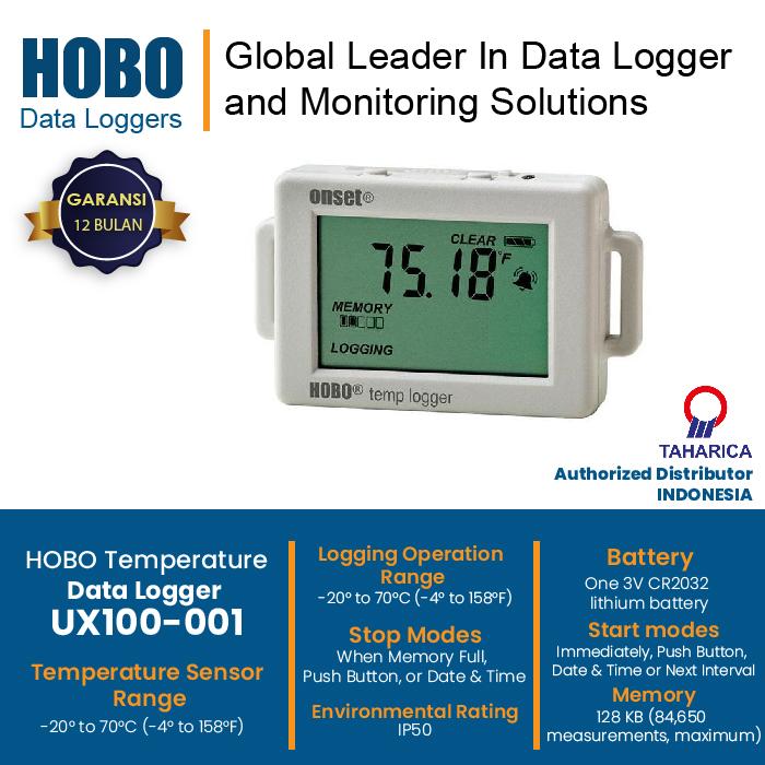 Jual Thermometer Data Logger Suhu / Temperature Data Logger HOBO UX100 ...
