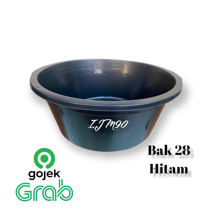 Jual Baskom Plastik Besar Diameter 58cm | Ember Plastik | BAK 28 Hitam ...