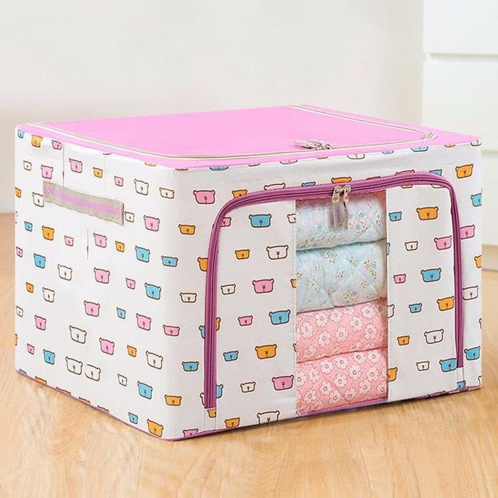 Jual Storage box multifungsi double zipper tempat penyimpanan serbaguna ...