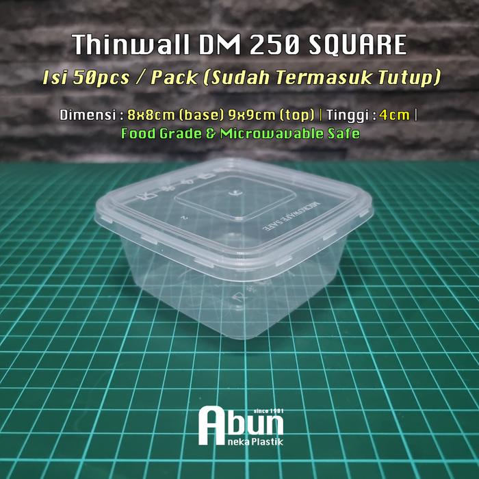 Jual Thinwall Dm 250 Ml Square Isi 50pcs Di Seller Shin Store ...