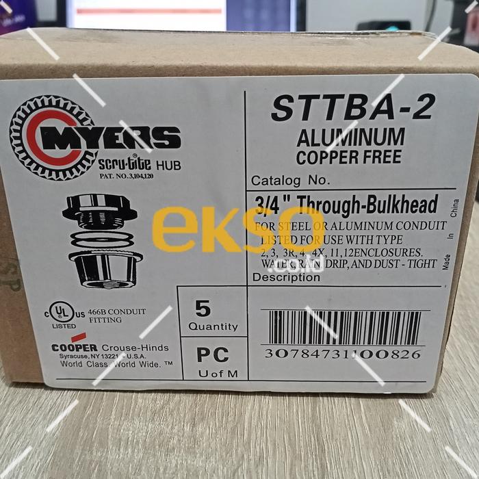 Jual Crouse Hinds Conduit and Cable Connectors STTBA-2, MYERS HUBS ...