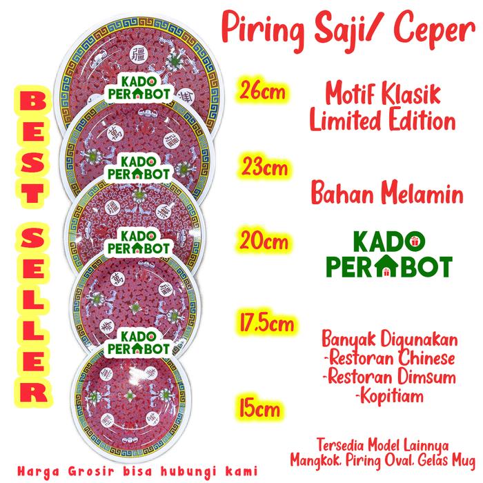 Jual piring meishing 306 - piring haka dimsum - piring kuotie - piring ...