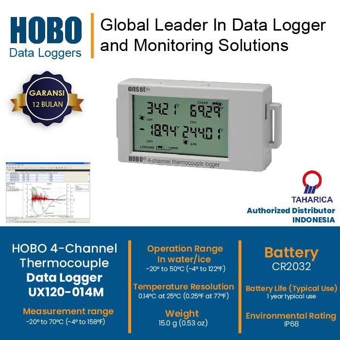 Jual HOBO 4-Channel Thermocouple Data Logger UX120-014M - Jakarta Timur - Raya Stock | Tokopedia