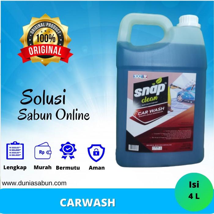 Jual SHAMPOO / SABUN CUCI MOBIL / MOTOR SNAP CLEAN KEMASAN JERIGEN 4 ...