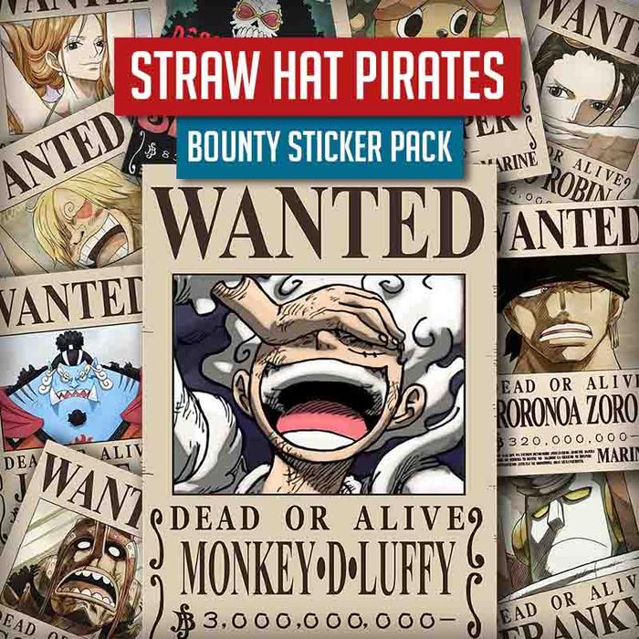 Jual Stiker pack One Piece SHP Bounty ukuran mini 8cm (isi 9 pcs ...