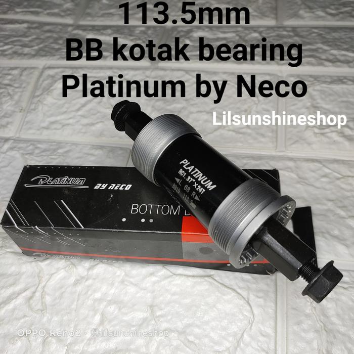 Jual BB Bottom Bracket Kotak Bearing PLATINUM By NECO 113 Atau 113.5 mm ...
