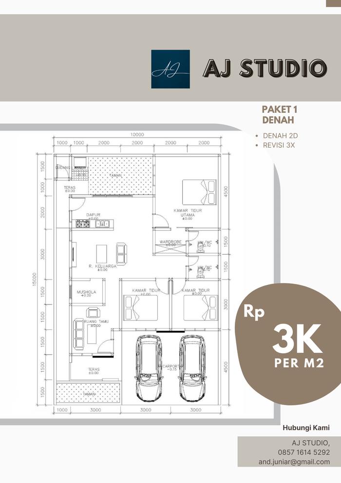 Jual Jasa Desain Denah Rumah / Ruko / Toko / Gudang / Workshop ...