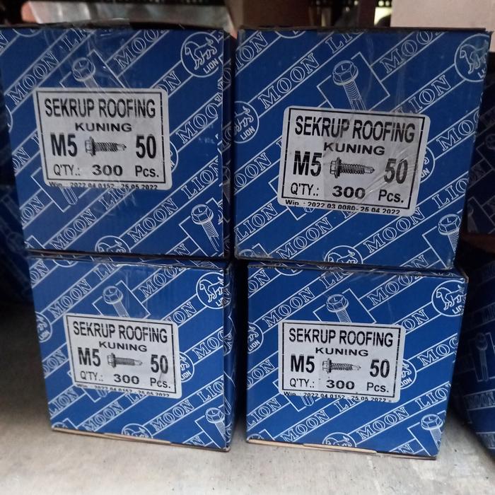 Jual Sekrup Roofing Paku Roofing Baut Roofing 5Cm 1 Box Dos MURAH ...