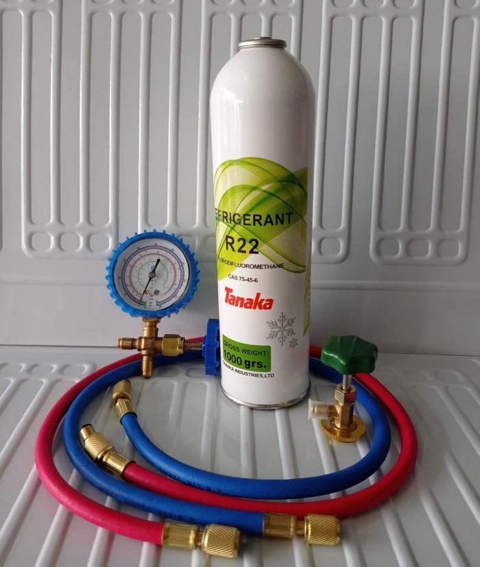Jual PAKET ALAT PENGISIAN FREON AC RUMAH R22 MURAH MANIFOLD - Double ...