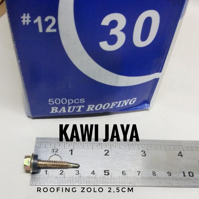 Jual Baut Roofing Zolo #12x30 |3cm| Baut Asbes Besi Kayu - Jakarta ...