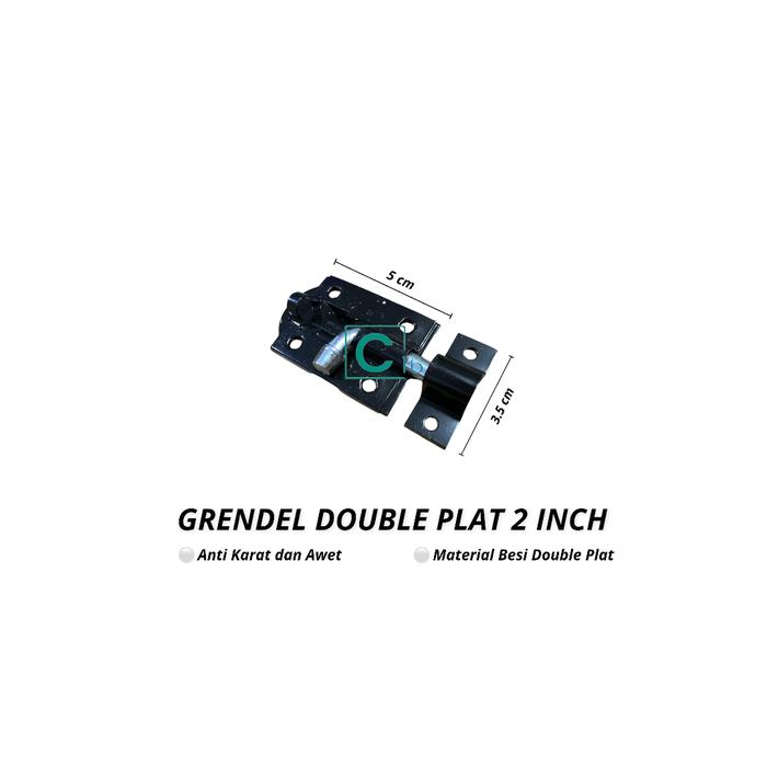 Jual Grendel Pintu Double Plat Berbagai Ukuran Grendel Jendela - 3 Inch ...
