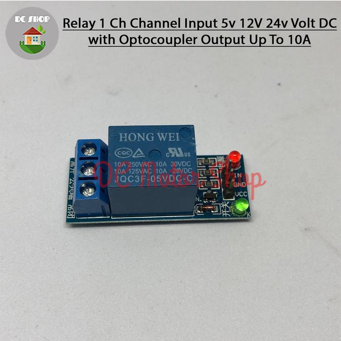 Jual Relay 1 Ch Channel Input 5V Volt DC with Optocoupler Output Up To ...