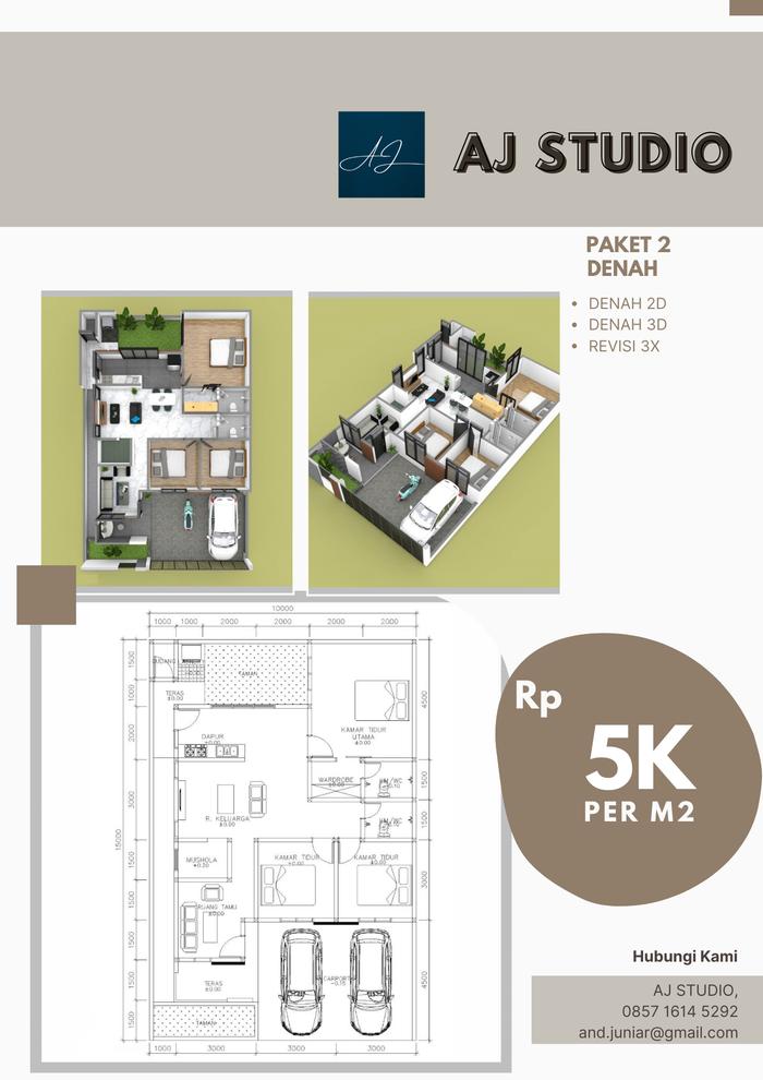 Jual Jasa Desain Denah Rumah / Ruko / Toko / Gudang / Workshop - Paket ...
