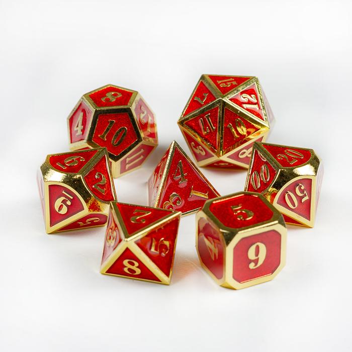 Jual Solid Metal Enamel RPG Dice (Dadu DND D4, D6, D8, D10, D10%, D12 ...