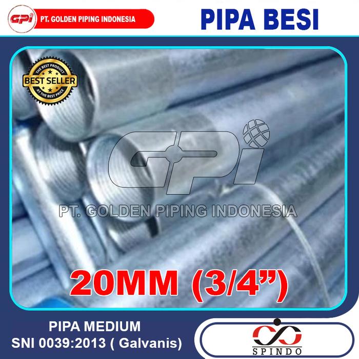 Jual Pipa Besi Galvanis Medium SNI Merk Spindo,1/2" s/d 4" - update ...