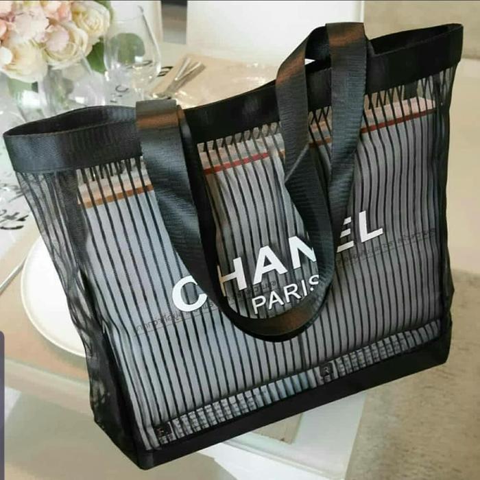 Jual tas pantai tote bag jala c logo vip gift - Kota Bandung ...