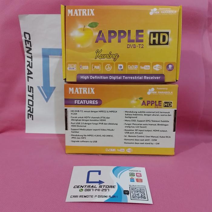 Jual Set Top Box Matrix Apple Kuning HD DVB-T2 ORIGINAL - Jakarta Barat ...
