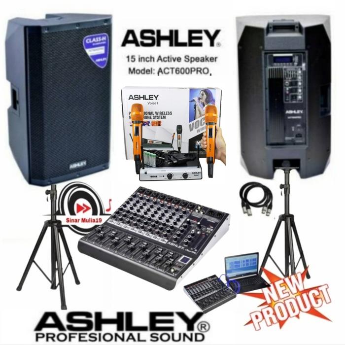 Jual Sound System Speaker Aktif ASHLEY ACT600PRO Mixer ASHLEY SUPER M8 ...