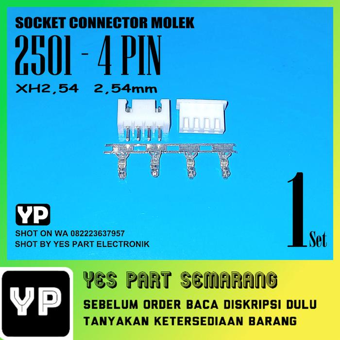 Jual Soket socket molek 2501 JST 4 pin connector konektor molex 1 set - Kota Semarang - YES PART ...