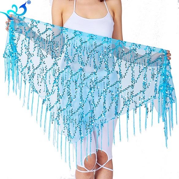 Jual SELENDANG HIP SCARF SABUK BELLY DANCE PAYET TULLE RUMBAI TARI ...