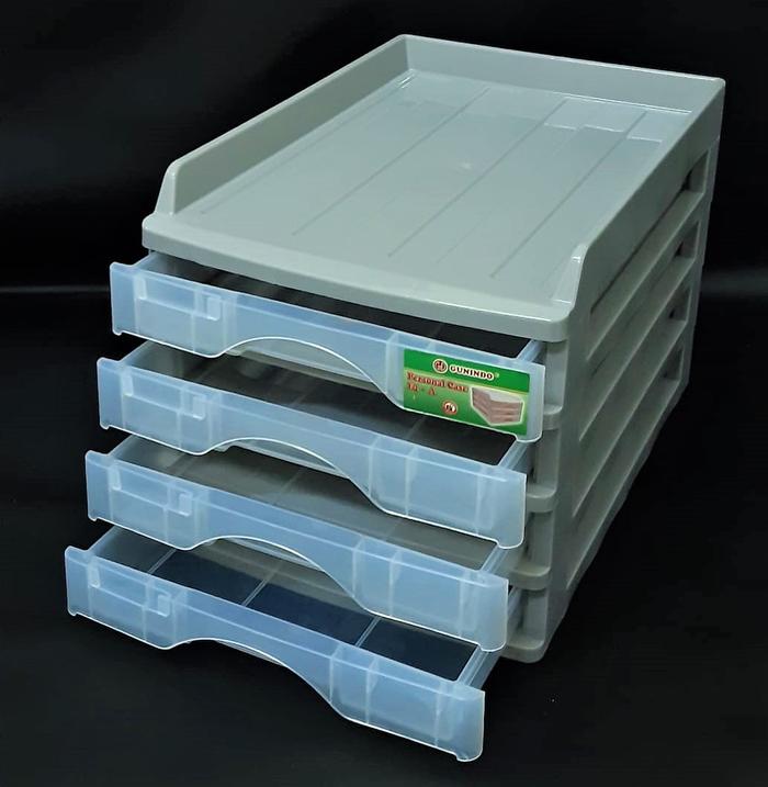 Jual LACI RAK KERTAS DOKUMEN 4 TINGKAT SUSUN LETTER TRAY PLASTIK FOLIO ...