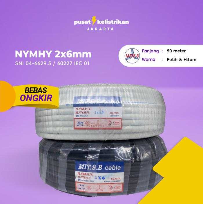 Jual Kabel Listrik Serabut NYYHY 2x6 NYMHY 2x6 50m Mitsuba - Jakarta Utara - PUSATKELISTRIKANJKT ...