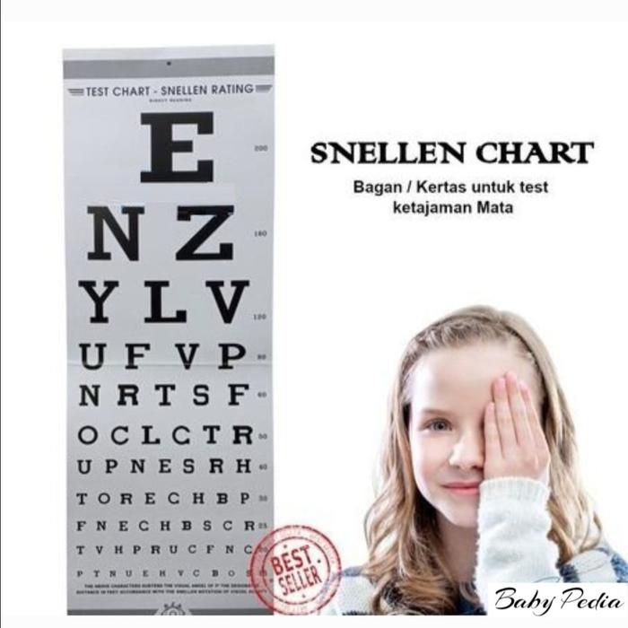Jual Snellen Chart / Bagan Test Ketajaman Mata / Kertas test mata ...