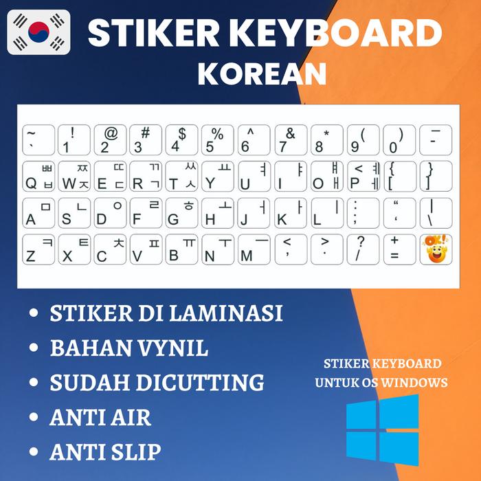 Jual stiker keyboard korean Stiker Huruf Alfabet Korea - varian6 - Kab ...