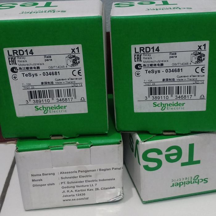 Jual LRD14 LRD 14 thermal overload relay schneider tesys original SNI ...