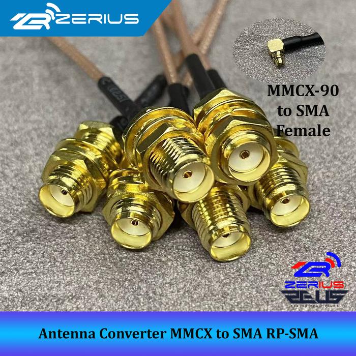 Jual Pigtail Antenna Converter MMCX 90 / Straight to SMA RP-SMA Female ...