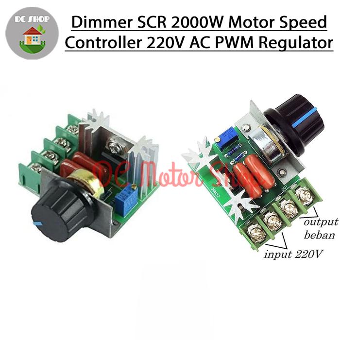 Jual Dimmer SCR 2000W Motor Speed Controller 220V AC PWM Regulator ...