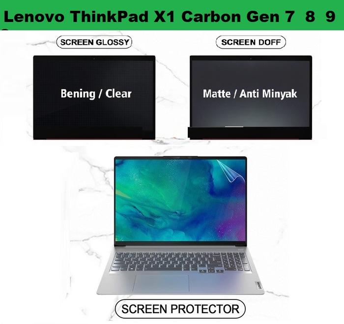 Jual Lenovo ThinkPad X1 Carbon Gen 7 8 Screen Guard Anti Gores Clear ...