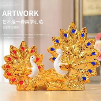 Jual Ornamen Patung Burung Merak Keramik Dekorasi Rumah Kreatif ...