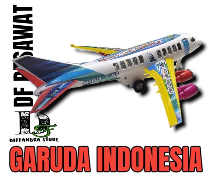 Jual mainan pesawat terbang garuda indonesia bump and go pesawat garuda ...
