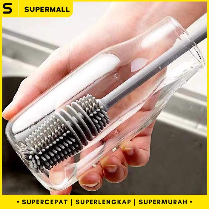 Promo SUPERMALL Sikat Pembersih Botol - Sikat Cuci Botol Gelas Silicone ...