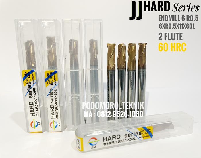Jual Endmill 6 R0.5 60 HRC JJ Hard Series / 6xR0.5x11x60 2 Flute ...