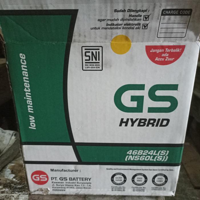 Jual Aki Mobil / Battery GS Astra Hybrid 46B24L(S) / NS 60 L(S) 12V 45 AH - Jakarta Selatan ...