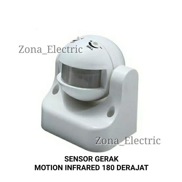 Jual SENSOR GERAK OTOMATIS MOTION INFRARED 180 DERAJAT / SENSOR GERAK ...