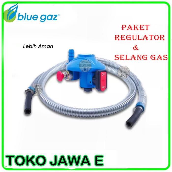 Jual BLUE GAZ ORIGINAL Paket Hemat Selang Dan Regulator BLUE GAZ ...