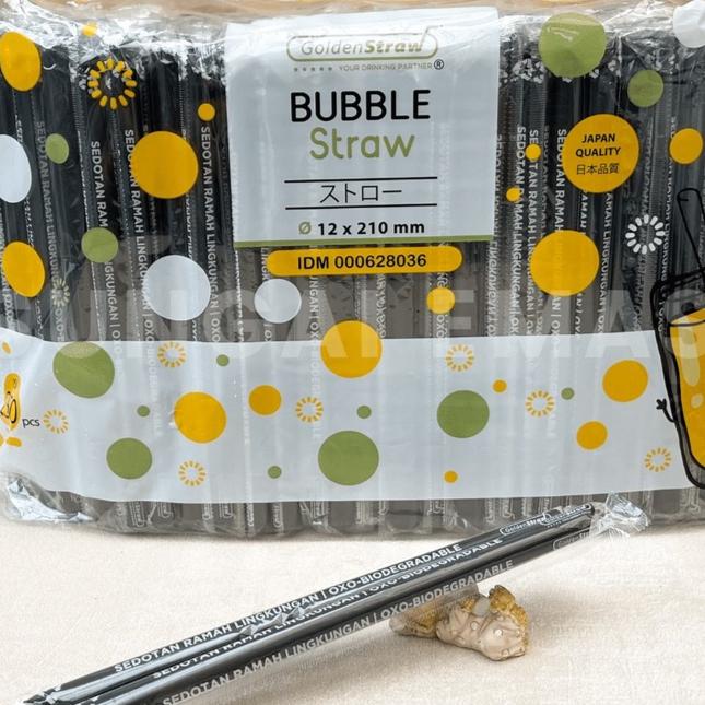 Jual Sedotan Boba Straw Buble Wriping Hitam 8mm(Golden Straw) - Kota ...