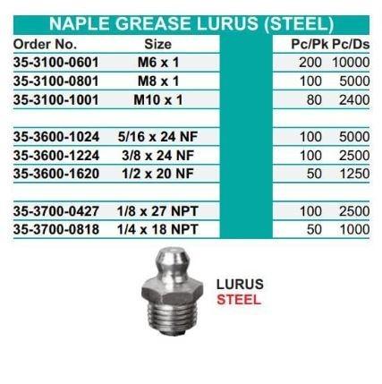 Jual Naple Grease Lurus M10 x 1 Nepel Grease Besi M10x1 Nipple - Kota ...