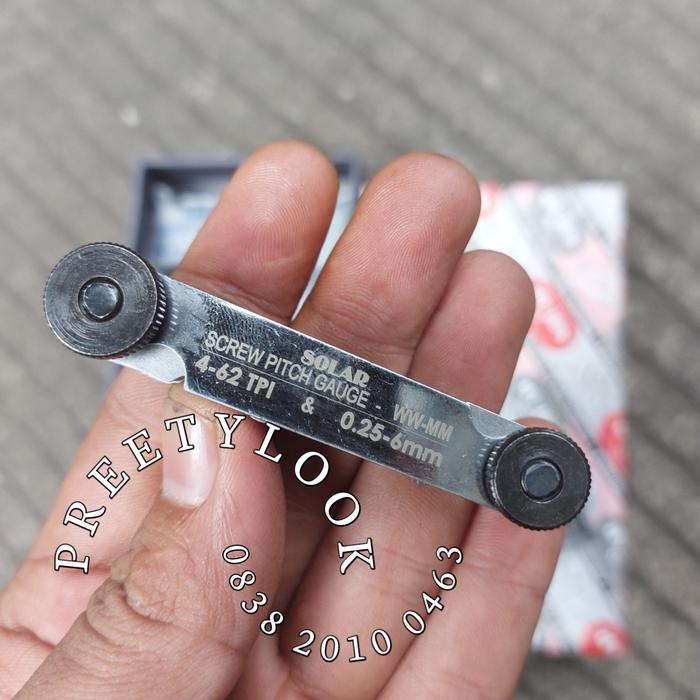 Jual SOLAR Thread Screw Pitch Gauge - Alat Ukur Drat mal Ulir WW MM ...
