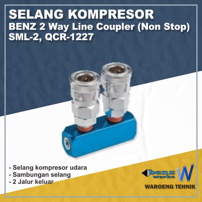 Jual Sambungan Selang Kompresor 2 Way Line Coupler (Non Stop) SML-2 ...