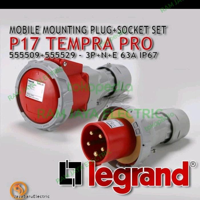 Jual LEGRAND MOBILE MOUNTING PLUG SOCKET 3P+N+E / 5 PIN 63A P17 TEMPRA ...