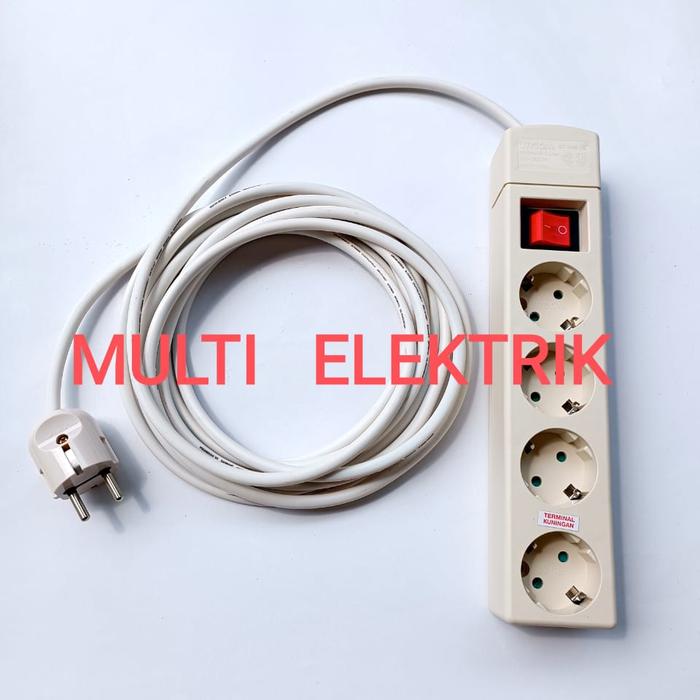 Jual stop kontak 3 4 5 6 lubang uticon saklar on off kabel 2 3 5 7 10 meter - 4 lubang, 2 meter ...