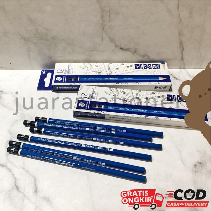 Jual Pensil Staedtler Mars Lumograph 2B / Pinsil Staedler Stedler ...
