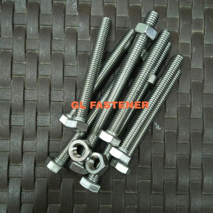 Jual Baut Mur Hex Stainless Steel 304 M10 x 120 anti karat Kunci 17 SUS 304 - Jakarta Barat - GL ...
