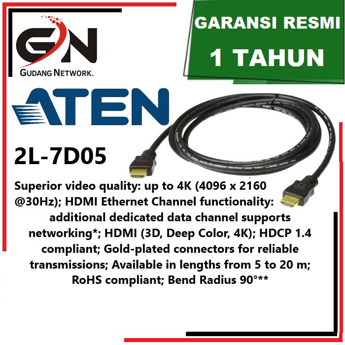 Jual ATEN 2L-7D05H 5 m High Speed HDMI Cable with Ethernet - Jakarta ...