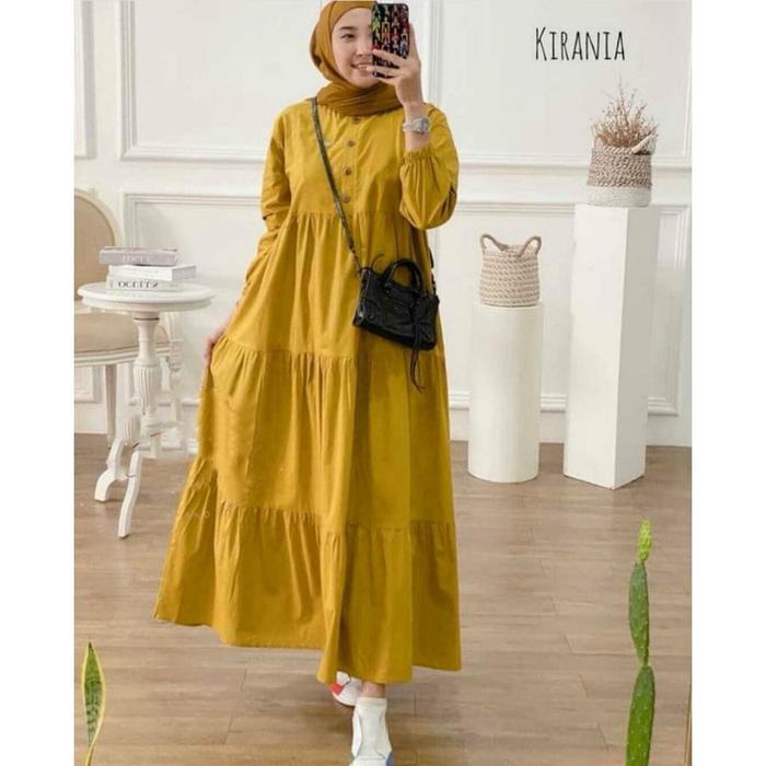 Promo Kirania Midi Dress Jumbo - Mustard - Jakarta Barat - Tokogo.id ...